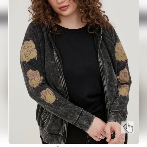 torrid | Tops | Plus Size 5x Lovesick Zip Hoodie French Terry Rose Grey ...